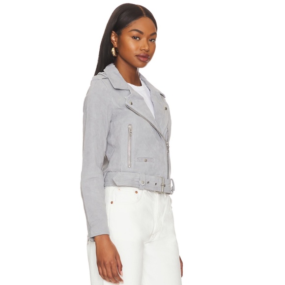 Blank NYC | Jackets & Coats | New Anthropologie Blanknyc Grey Suede Leather Moto Biker Belted ...